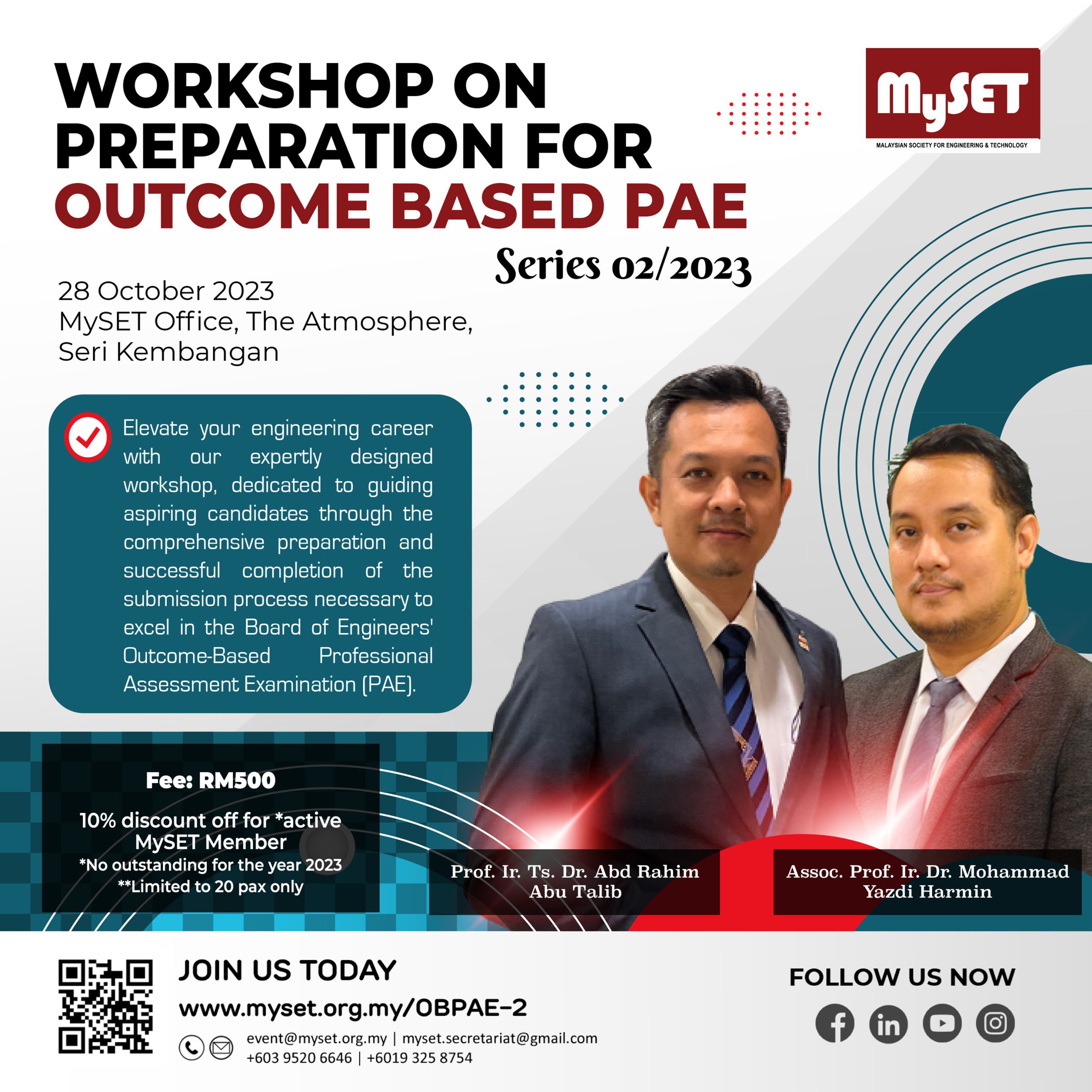 WORKSHOP ON PREPARATION FOR OUTCOME BASED PAE SERIES 02/2023 – Malaysian Society for Engineering ...